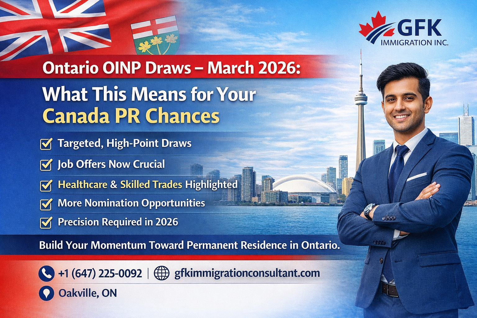 Ontario OINP Draw March 2026 - GFK Immigration Consultant